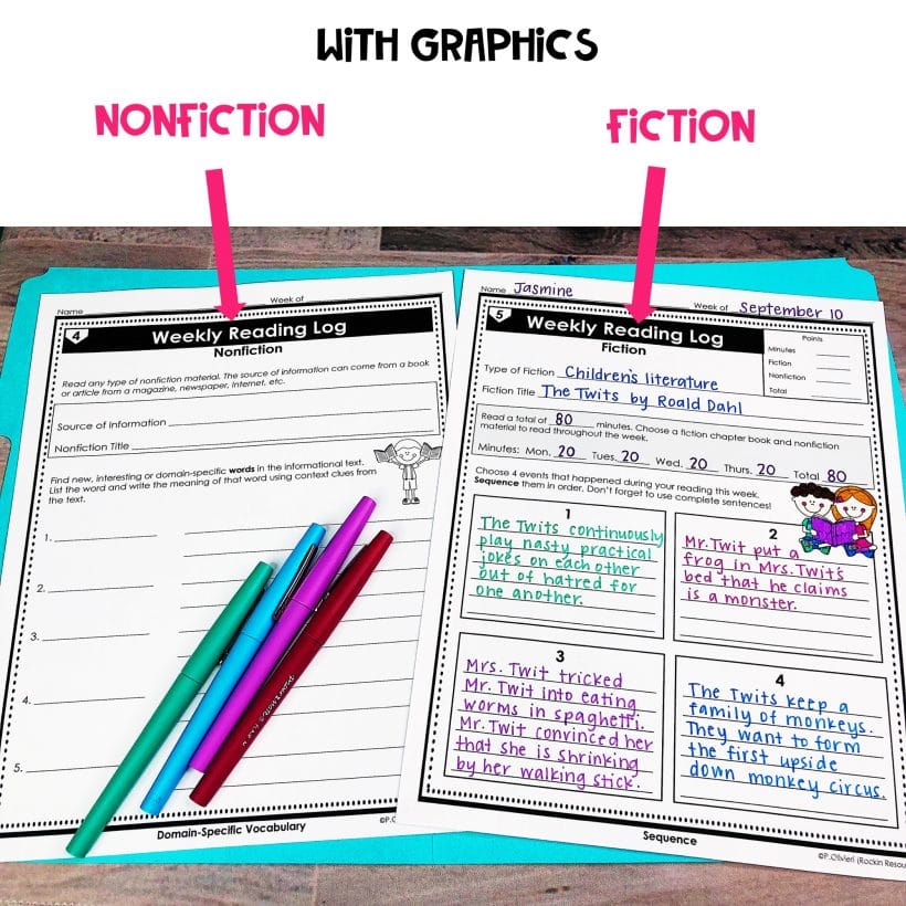 Common Core Reading Log for 3rd Quarter - Rockin Resources