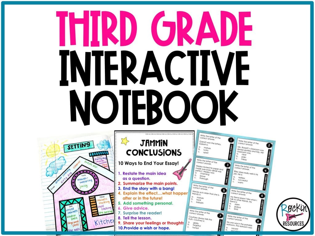 Interactive Notebook for 3rd Grade - Rockin Resources