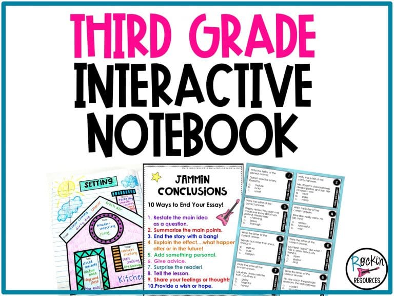 Interactive Notebook for 3rd Grade - Rockin Resources