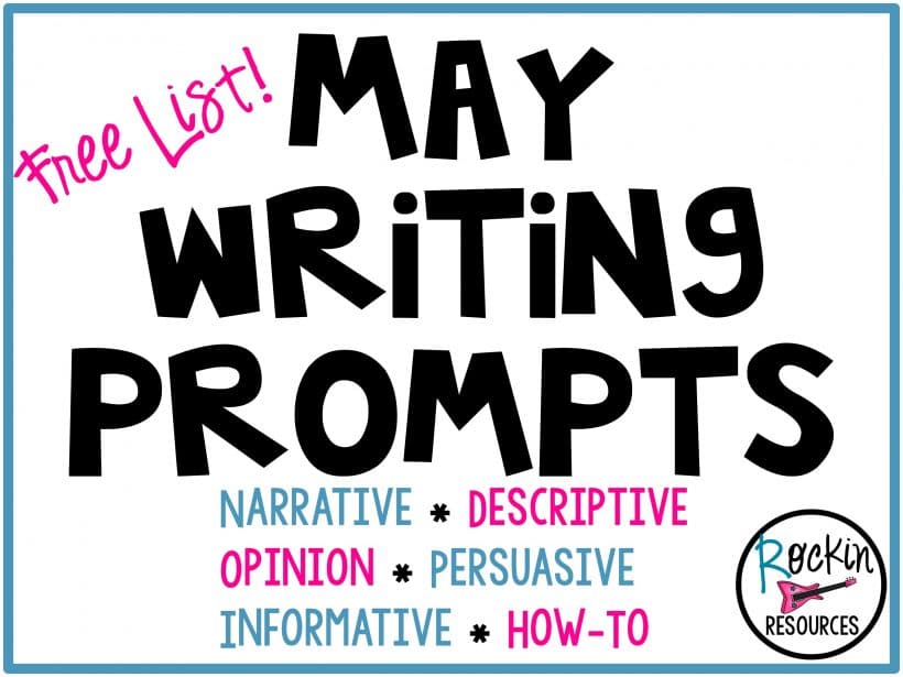May Writing Prompts - Rockin Resources