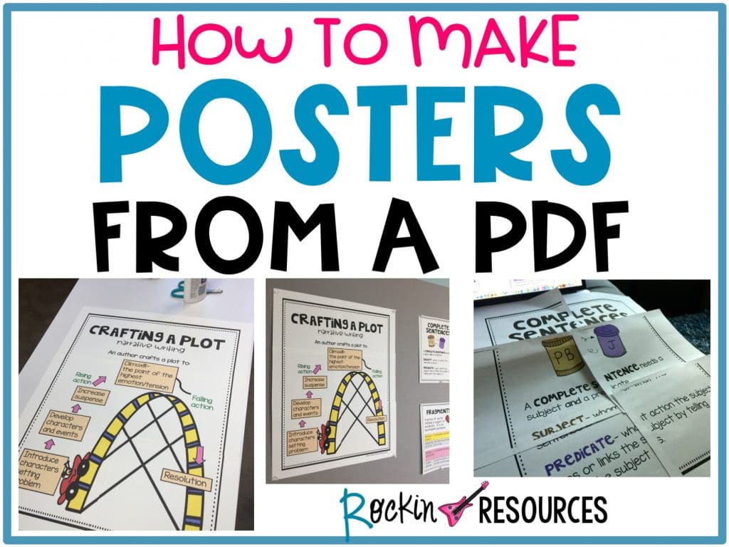 How to Make Poster-Size Anchor Charts from a PDF - Rockin Resources
