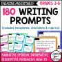 180 Writing Prompts- Editable! - Rockin Resources