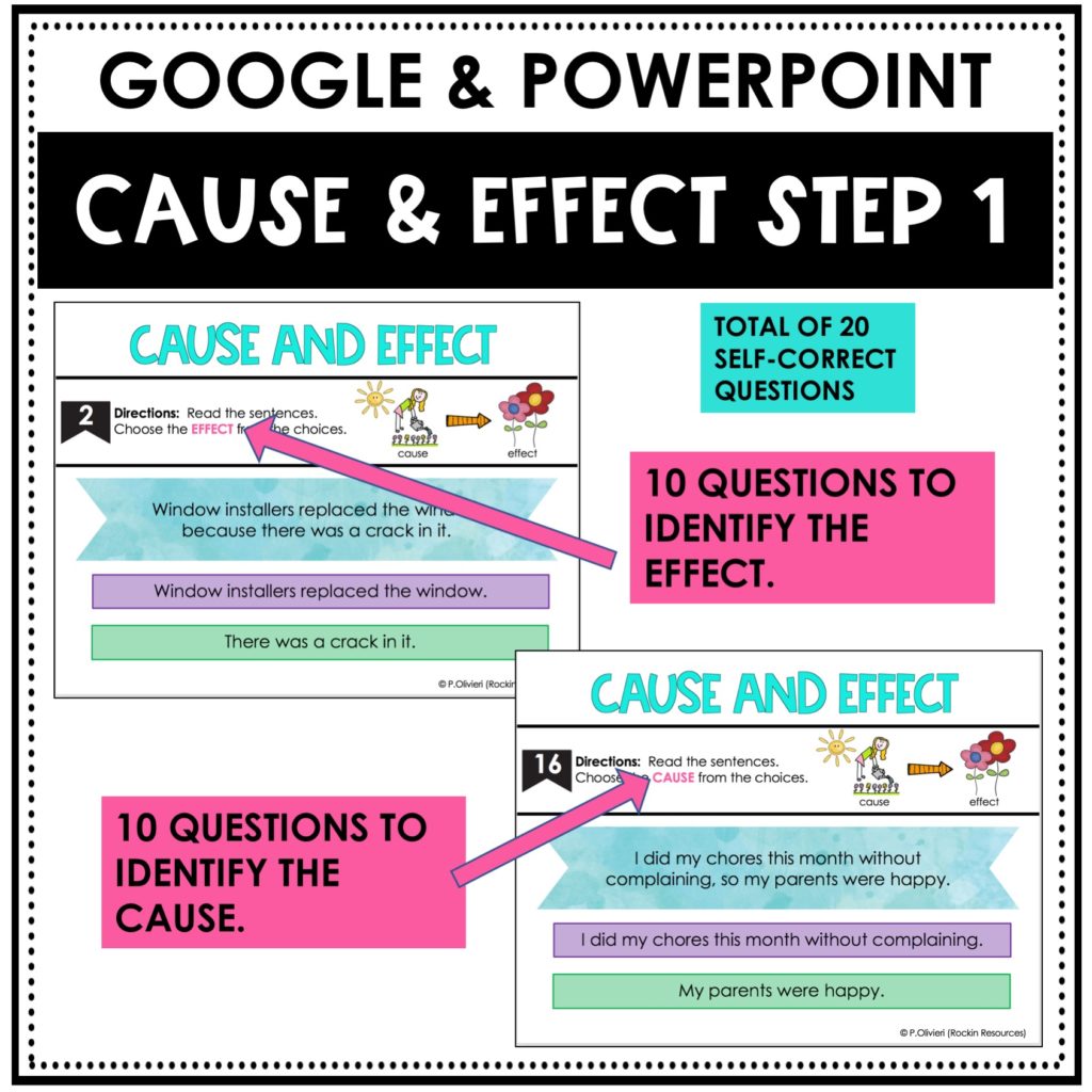 Digital Step-by-Step Cause and Effect Practice - Rockin Resources