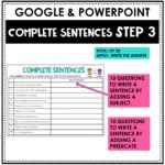 4th Grade Digital Step-by-Step Complete Sentences Practice - Rockin ...