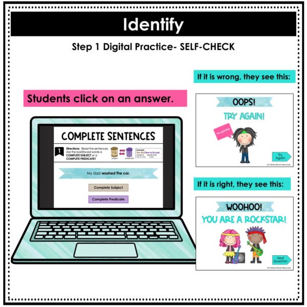 4th Grade Digital Step-by-Step Complete Sentences Practice - Rockin ...