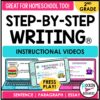 2ND GRADE STEP-BY-STEP WRITING® VIDEOS FOR PARAGRAPH AND ESSAY WRITING ...