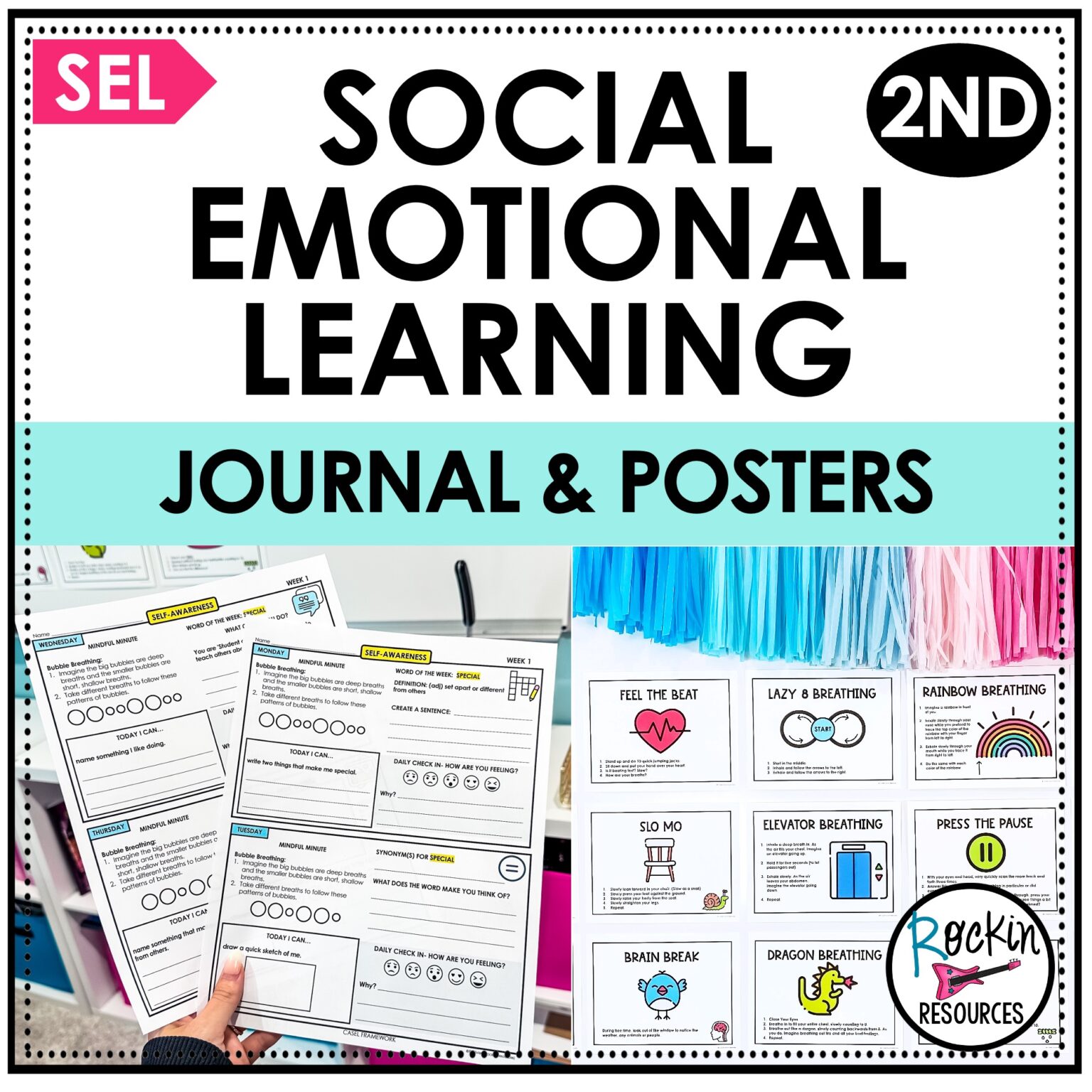 2ND GRADE SOCIAL EMOTIONAL LEARNING BUNDLE - JOURNAL AND POSTERS ...