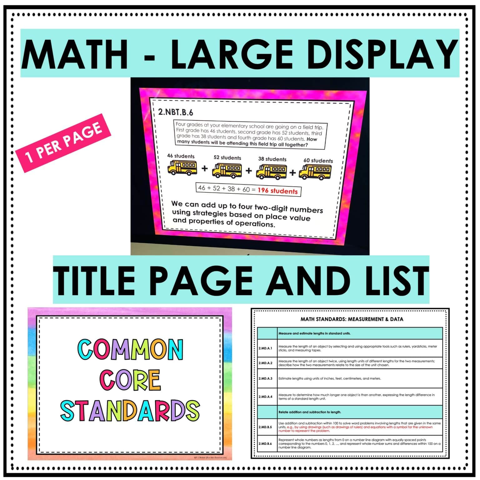2nd Grade Common Core Standards "I can" and "We can" Statements - ELA ...