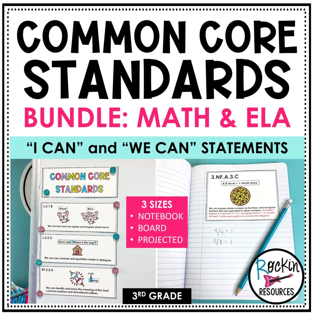2nd Grade Common Core Standards "I can" and "We can" Statements ...