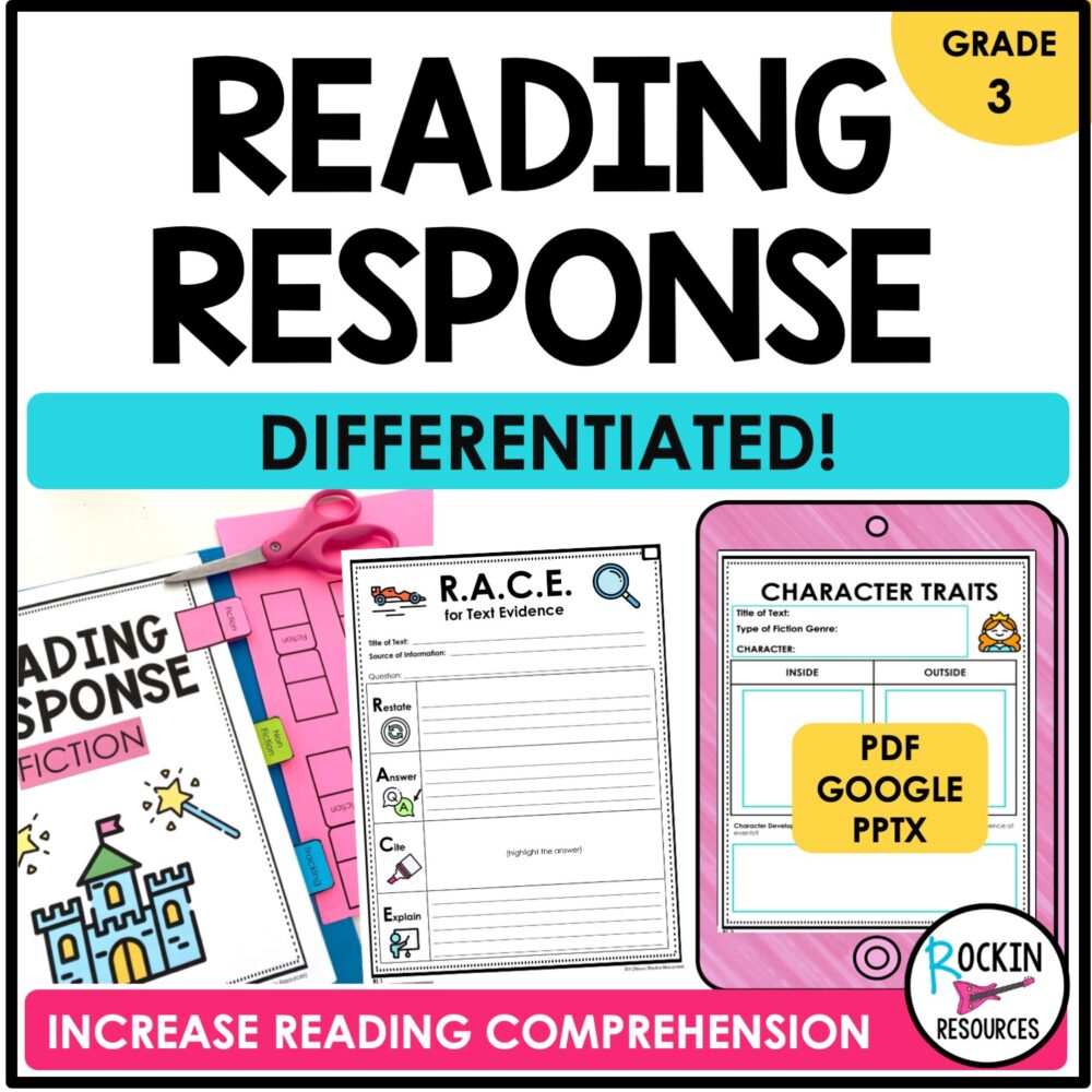 3RD GRADE READING RESPONSE JOURNAL - READING RESPONSE WORKSHEETS ...