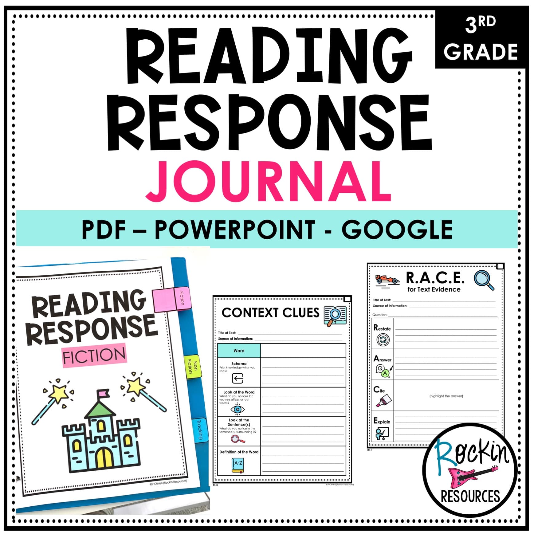 3RD GRADE READING RESPONSE JOURNAL - READING RESPONSE WORKSHEETS ...