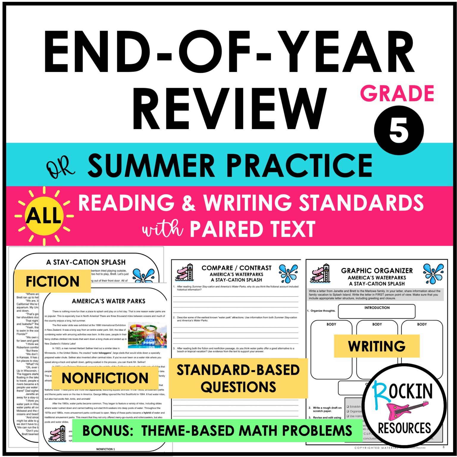 5TH GRADE REVIEW | END OF YEAR REVIEW | TEST PREP | SUMMER SLIDE ...