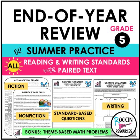 5TH GRADE REVIEW | END OF YEAR REVIEW | TEST PREP | SUMMER SLIDE ...