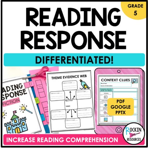 5TH GRADE READING RESPONSE JOURNAL - READING RESPONSE WORKSHEETS ...
