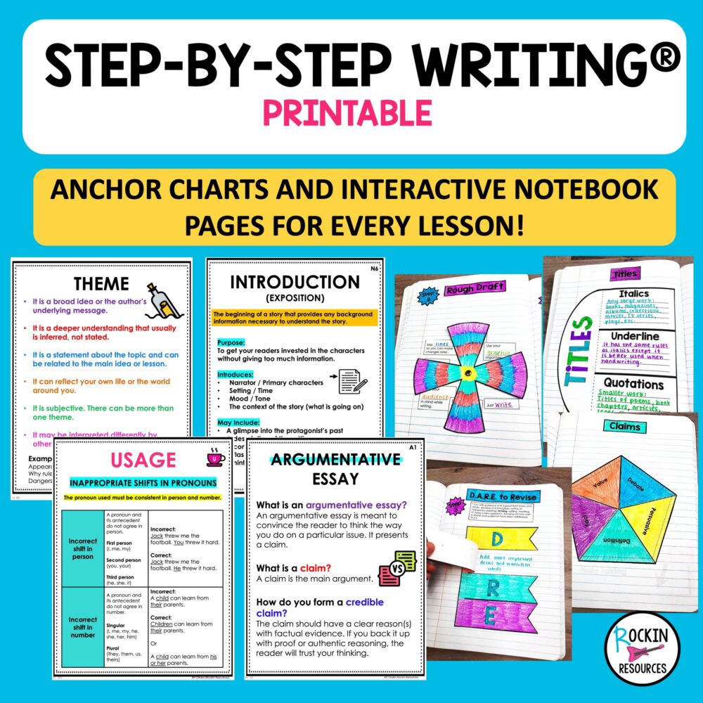 6th Grade Step-by-Step Writing® Program - Rockin Resources