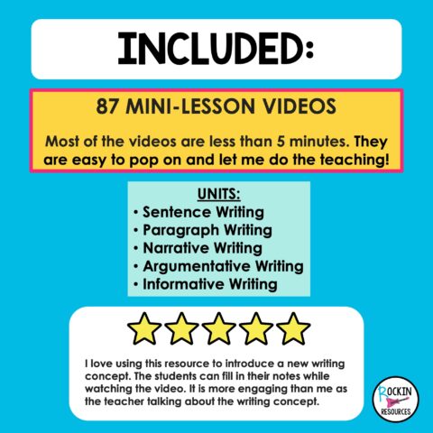 7TH GRADE STEP-BY-STEP WRITING® VIDEOS FOR PARAGRAPH AND ESSAY WRITING ...