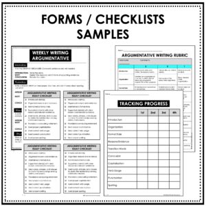 7th Grade Printable Argumentative Writing Unit - Rockin Resources