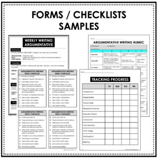 7th Grade Printable Argumentative Writing Unit - Rockin Resources