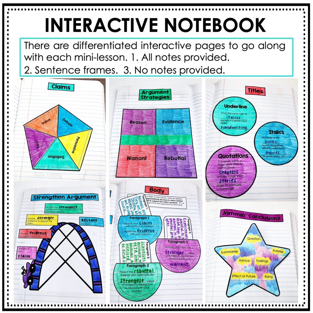 7th Grade Printable Argumentative Writing Unit - Rockin Resources