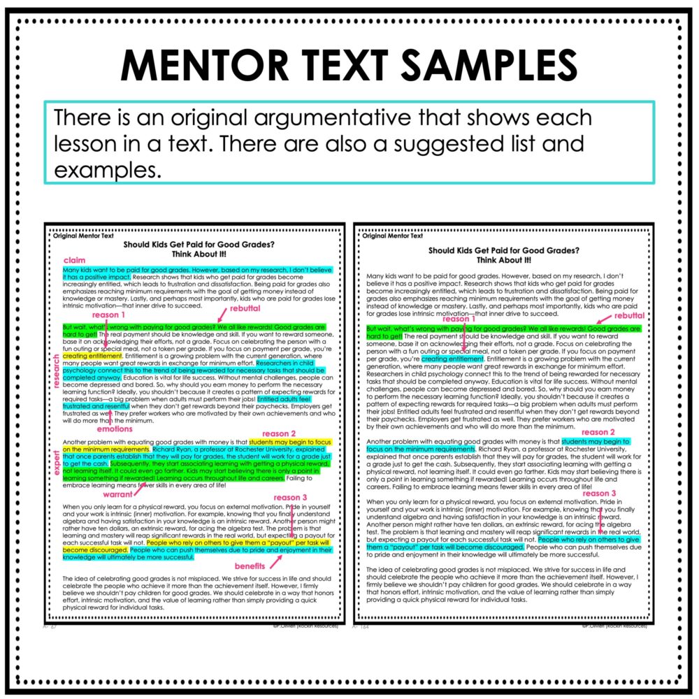 7th Grade Printable Argumentative Writing Unit - Rockin Resources