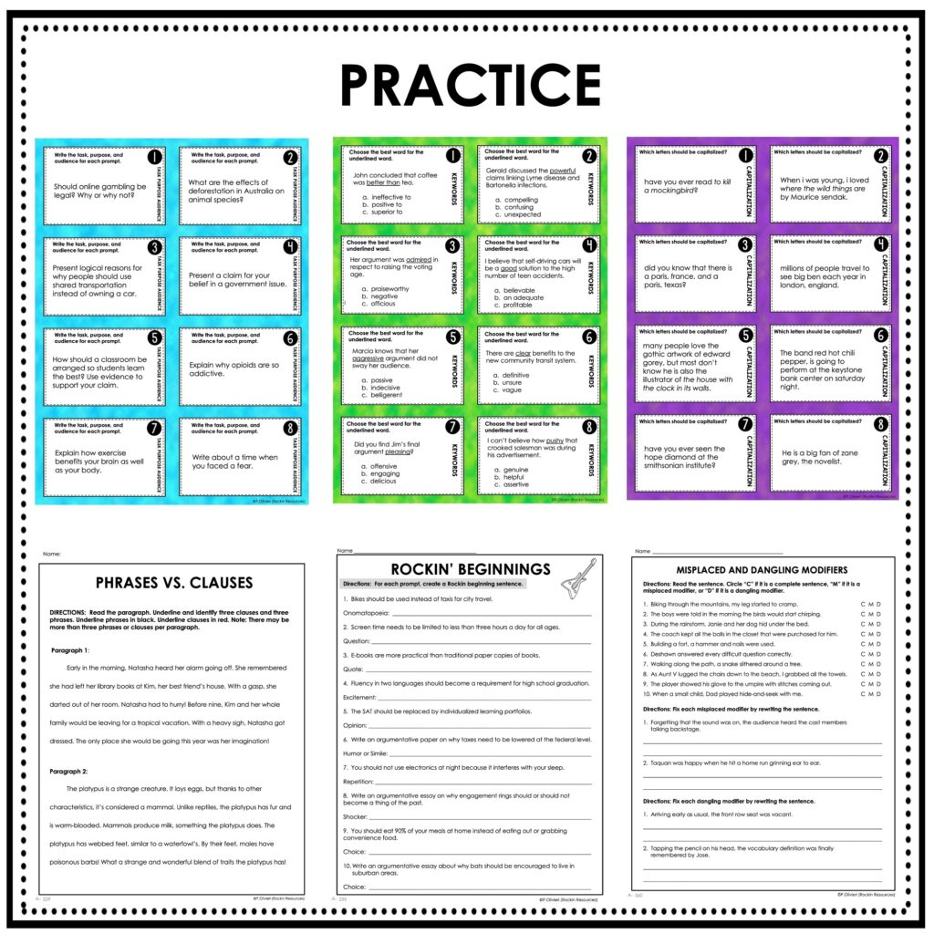 7th Grade Printable Argumentative Writing Unit - Rockin Resources