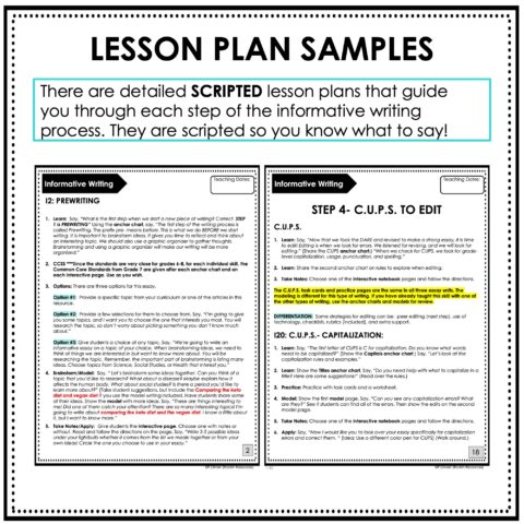 7th Grade Printable Informative Writing Unit - Rockin Resources
