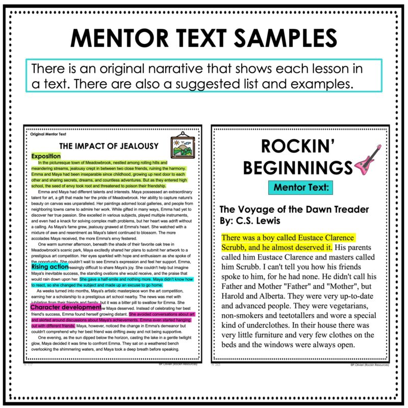 8th Grade Narrative Writing - Printable Version - Middle School - Model ...