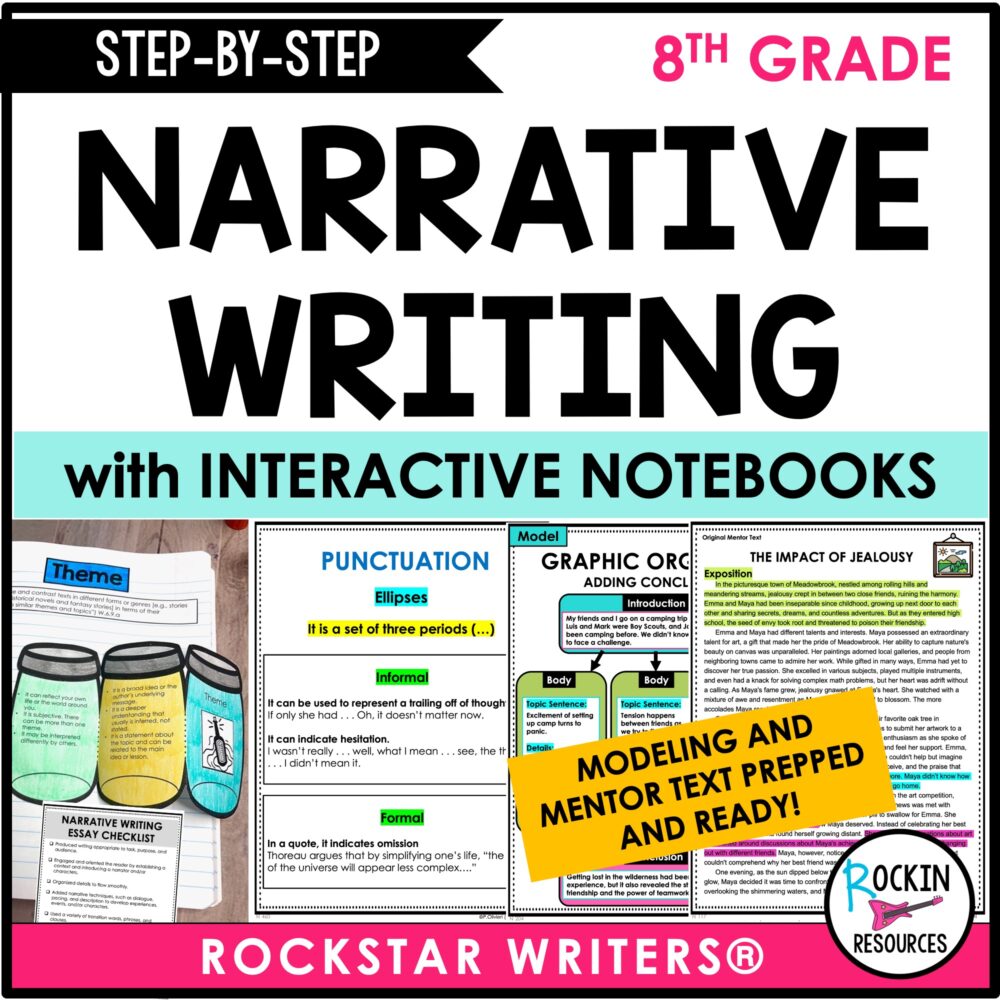 8th Grade Narrative Writing - Printable Version - Middle School - Model ...