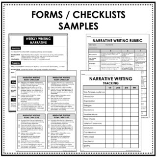 8th Grade Narrative Writing - Printable Version - Middle School - Model ...