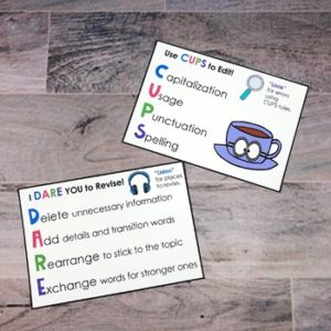 DARE and CUPS Anchor Charts for revising and editing - Rockin Resources
