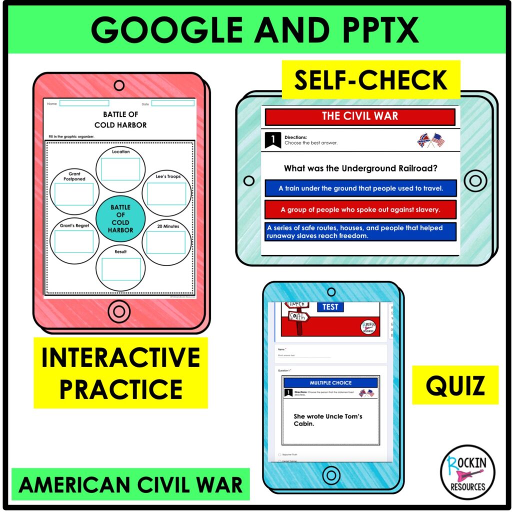 CIVIL WAR UNIT - The Civil War - Digital & Printable - GOOGLE - Rockin ...