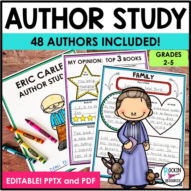Author Study EDITABLE - Rockin Resources
