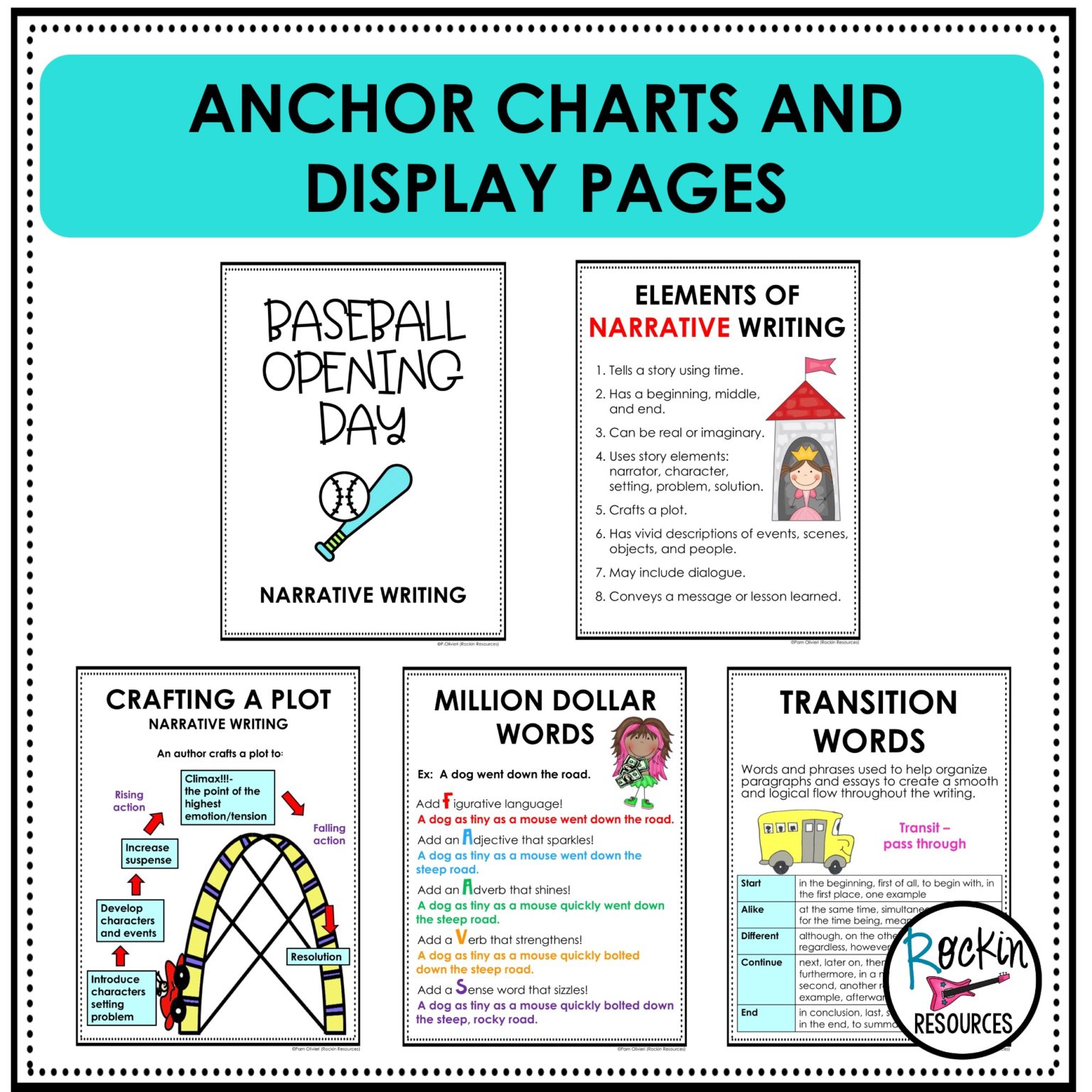Baseball Opening Day Narrative Writing - Rockin Resources