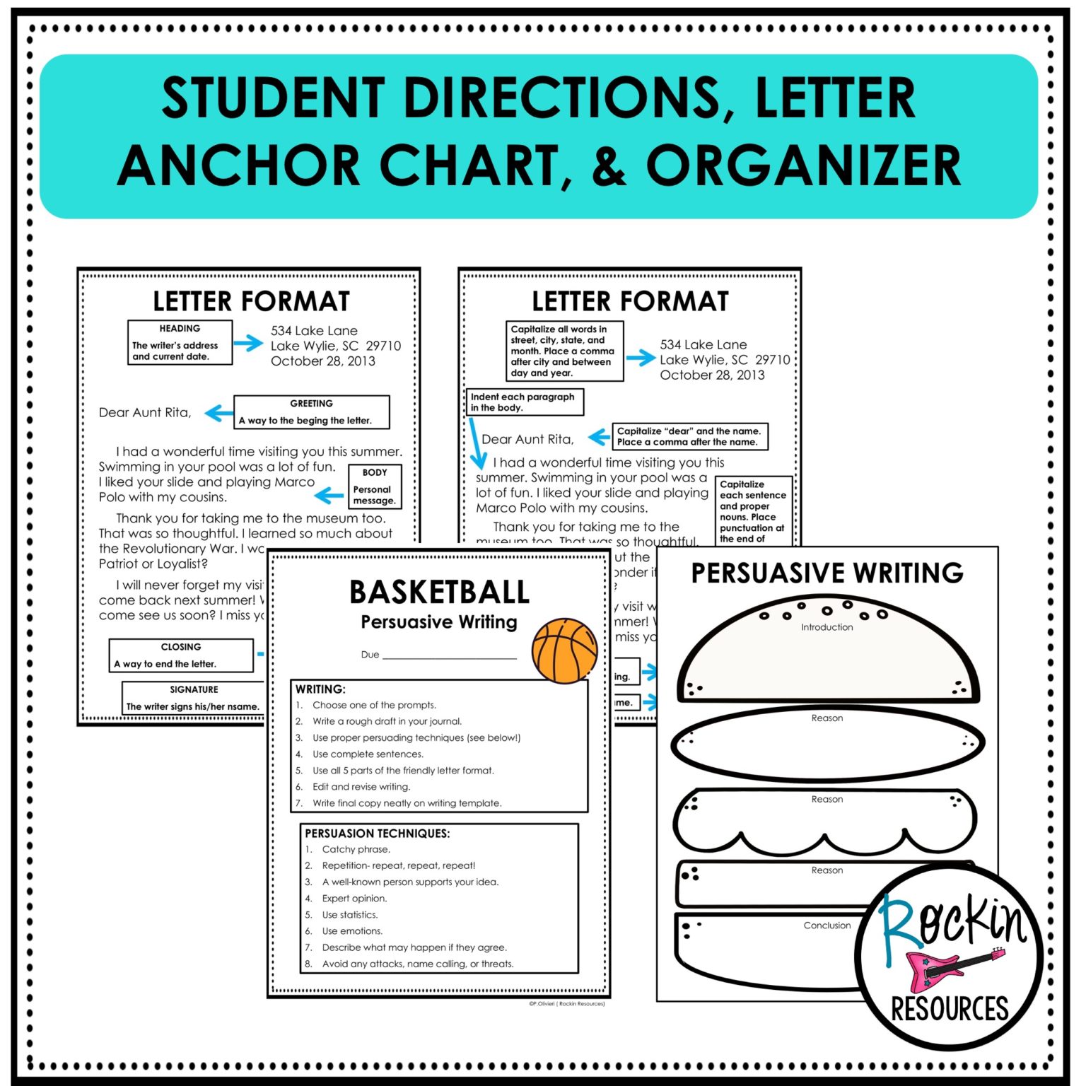 BASKETBALL Persuasive Writing - Rockin Resources