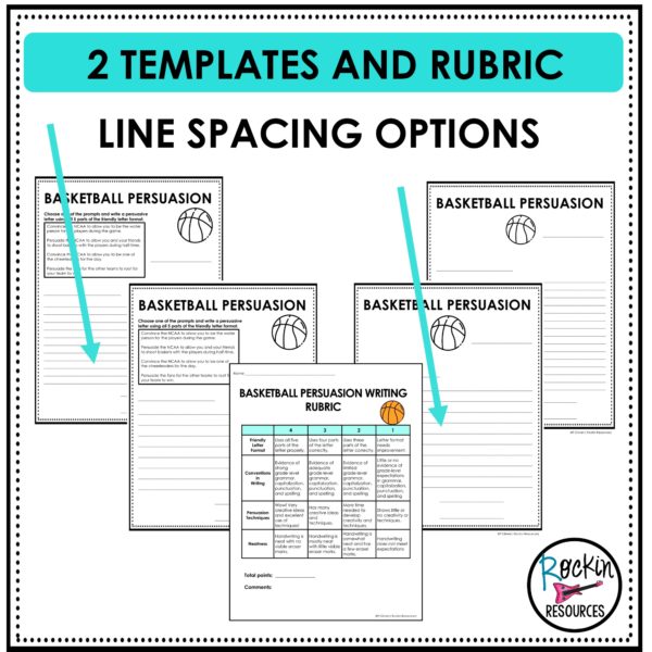 BASKETBALL Persuasive Writing - Rockin Resources