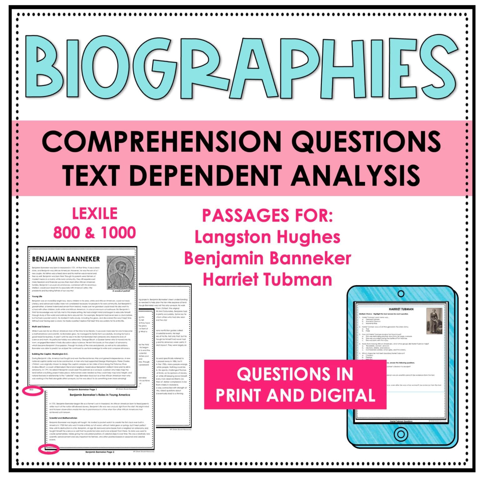 Black History Month Bundle - Black History Biographies and Poem ...