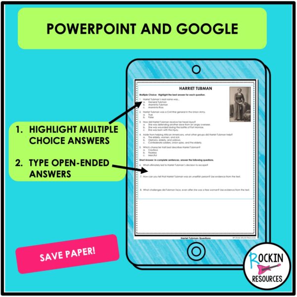 Black History Biographies and Questions - Rockin Resources