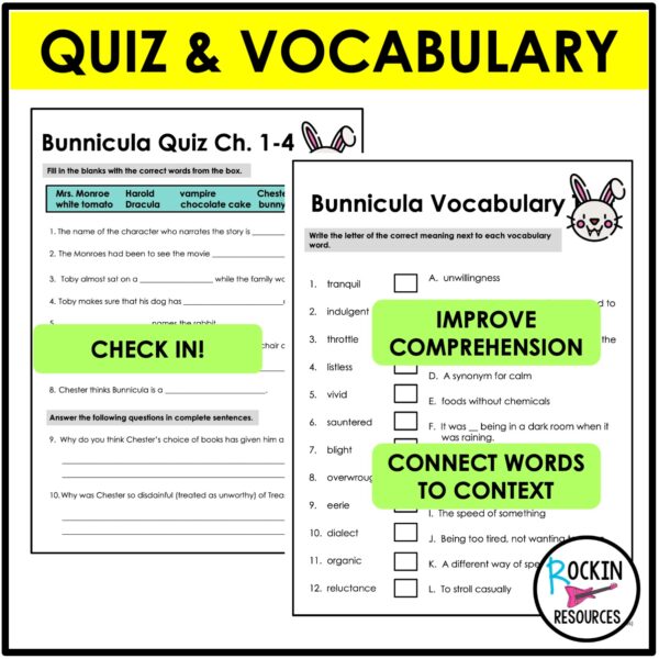 Bunnicula Novel Study Unit – Literacy & Mystery Activities - Halloween ...