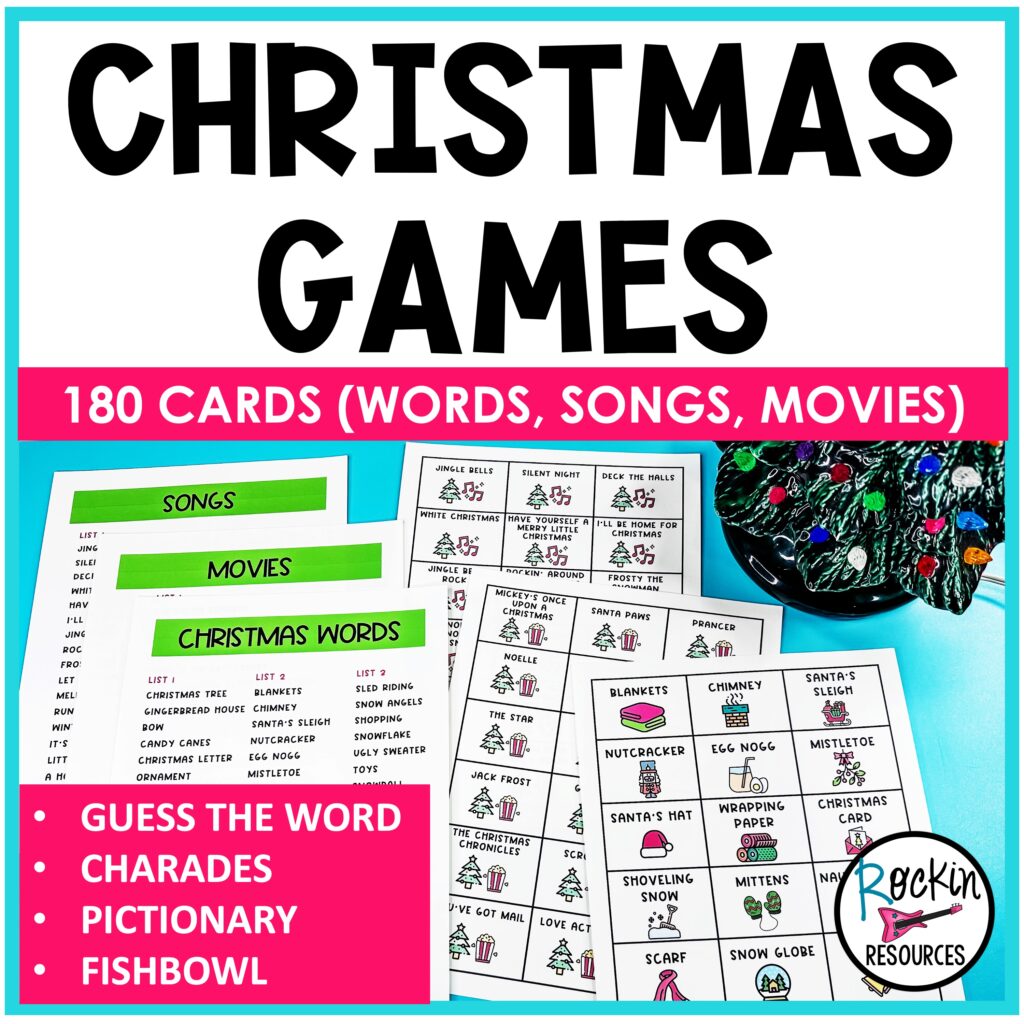 Christmas Games - Christmas Activities - Christmas Cards - Rockin Resources
