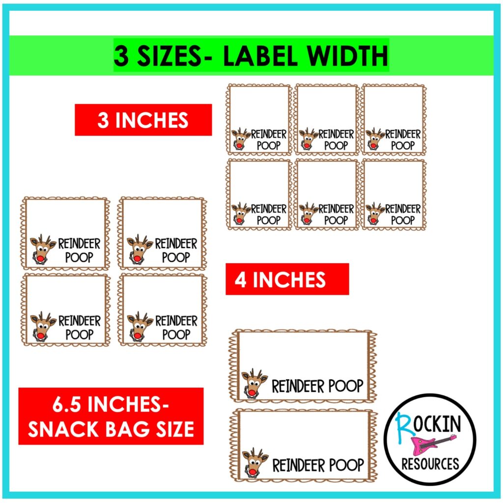 Christmas Treat Bag Labels - Rockin Resources