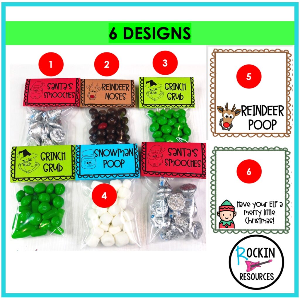 Christmas Treat Bag Labels - Rockin Resources