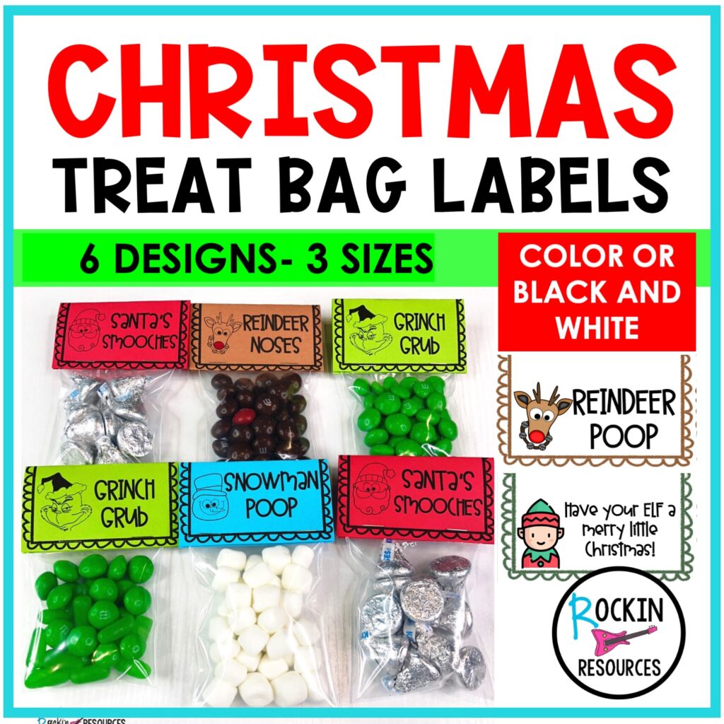 Christmas Treat Bag Labels - Rockin Resources