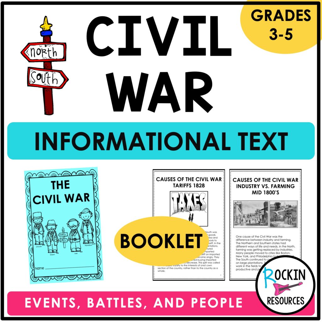 Civil War Informational Text Booklet - Rockin Resources
