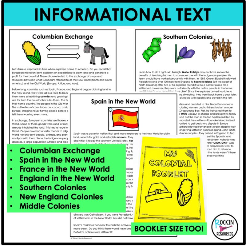 Colonial America | 13 Colonies | Colony Unit | Colonization | Print ...