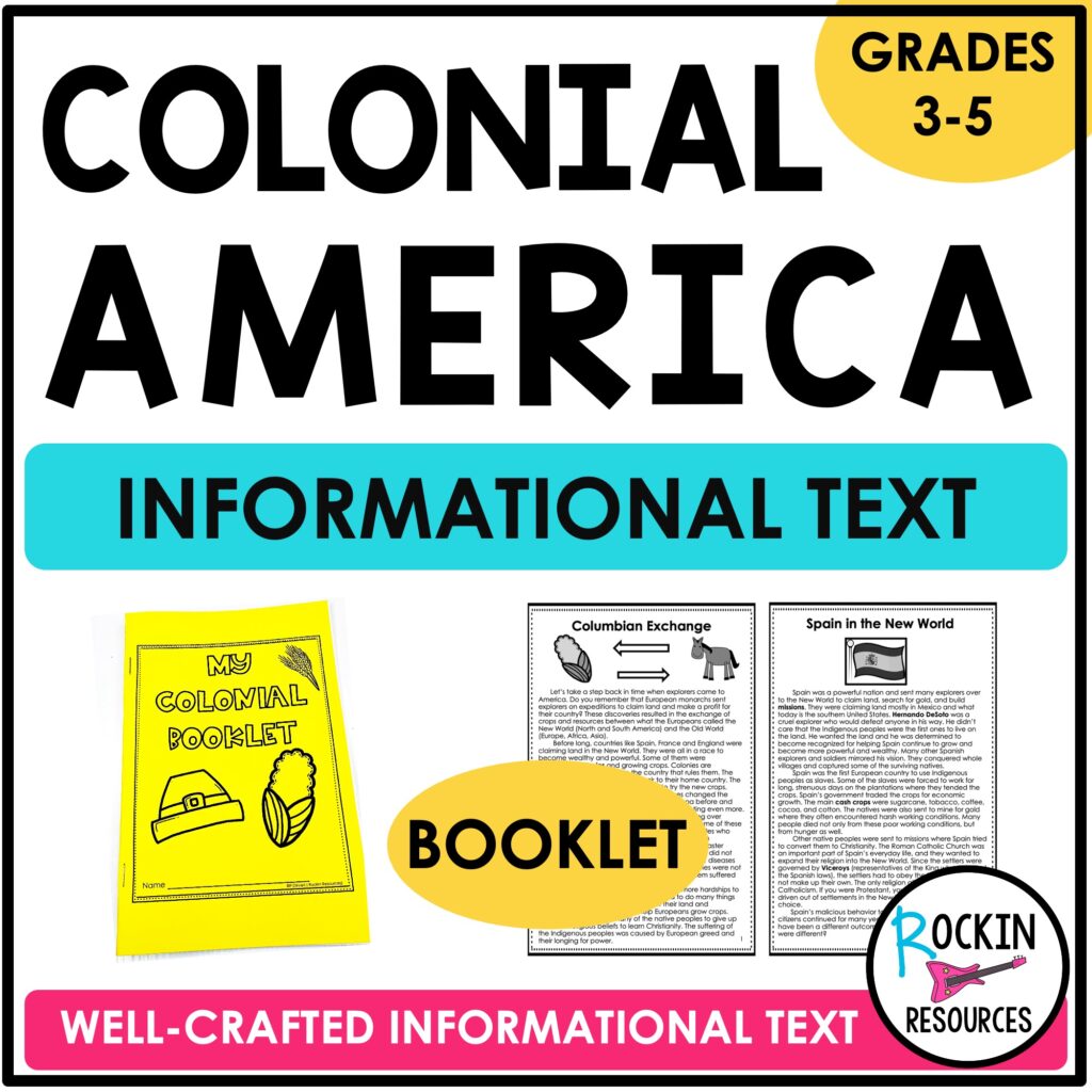 Colonization Informational Text Booklet - Rockin Resources