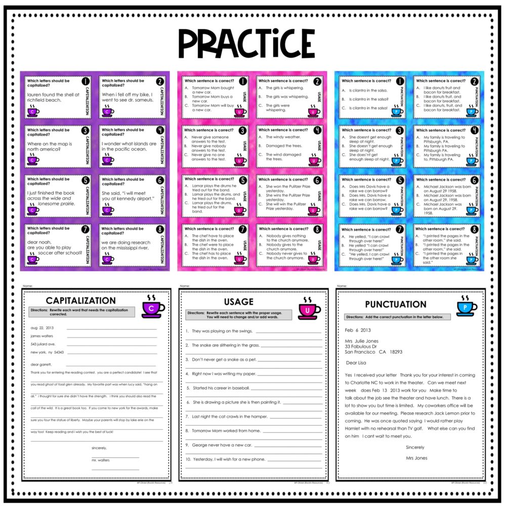 CUPS Editing and Proofreading for Capitalization Usage Punctuation ...