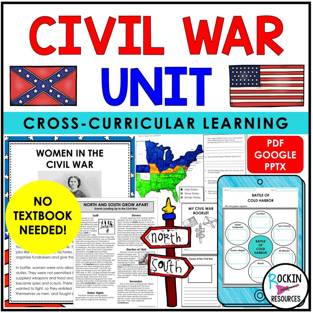 CIVIL WAR UNIT - The Civil War - Digital & Printable - GOOGLE - Rockin ...