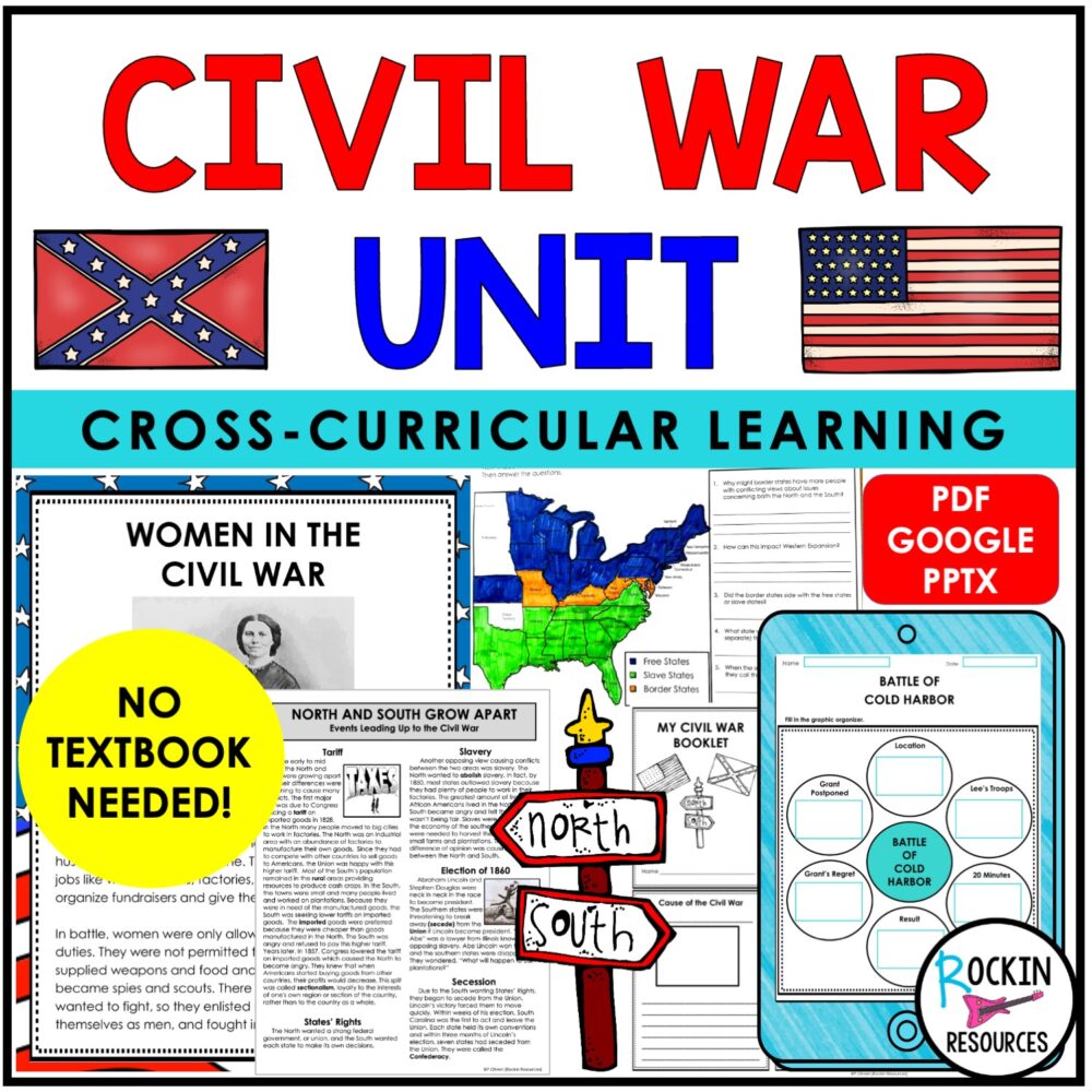 CIVIL WAR UNIT - The Civil War - Digital & Printable - GOOGLE - Rockin ...