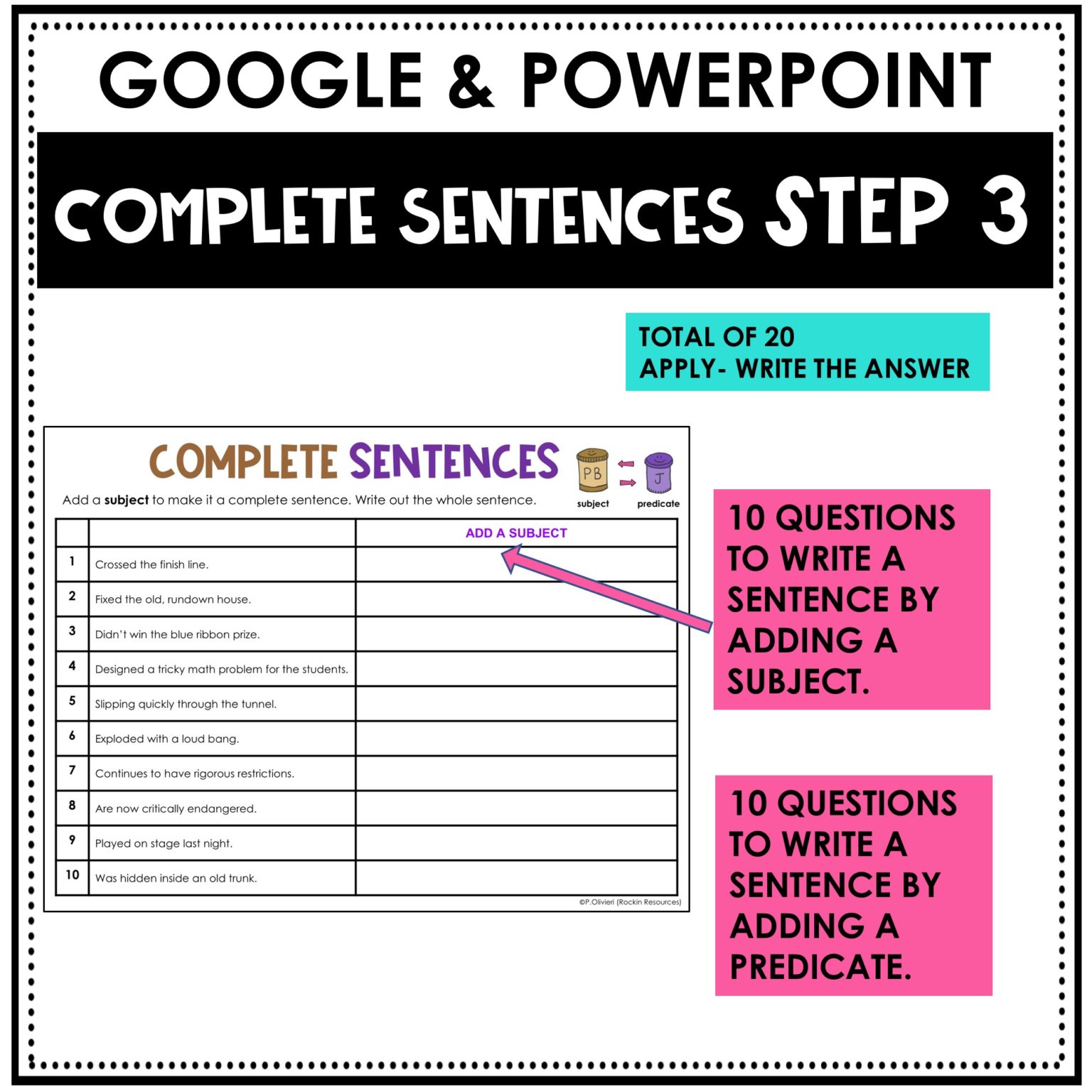 5th Grade Digital Step-by-Step Complete Sentences Practice - Rockin ...