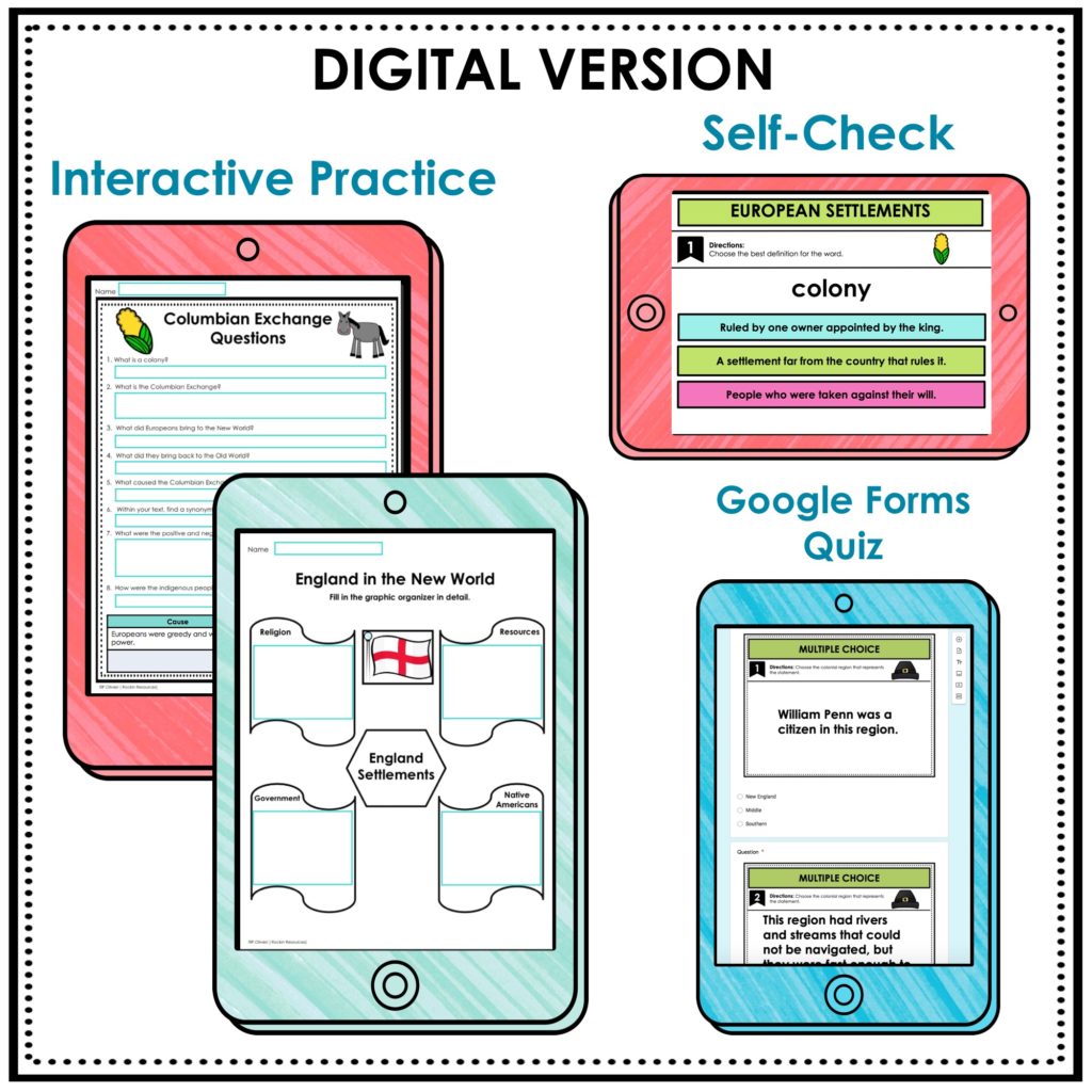 Colonial America | 13 Colonies | Colony Unit | Colonization | Print ...